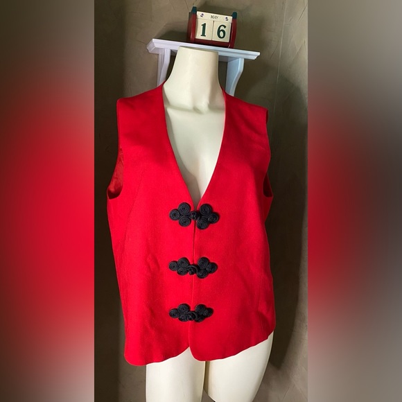 Preston & York | Jackets & Coats | Vintage Preston York Red 0 Wool Vest ...